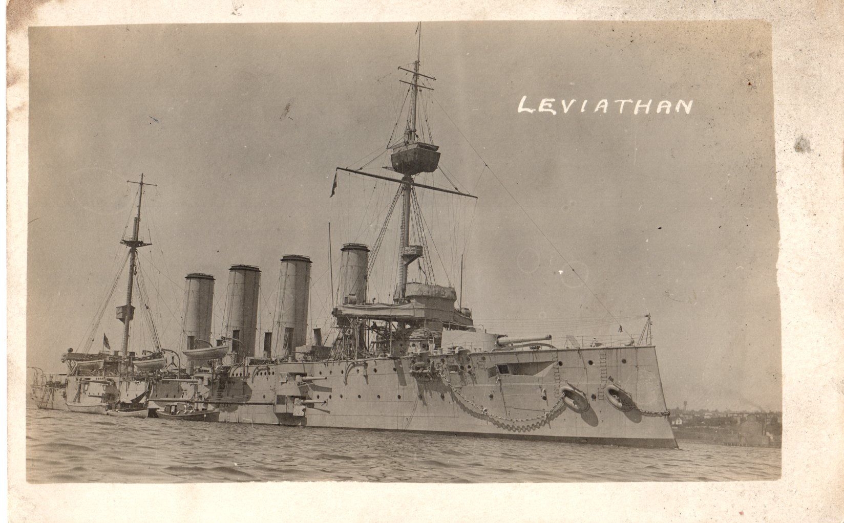 Transportation Postcard - Ships - Bristish Naval Vessel - HMS Leviathan ...